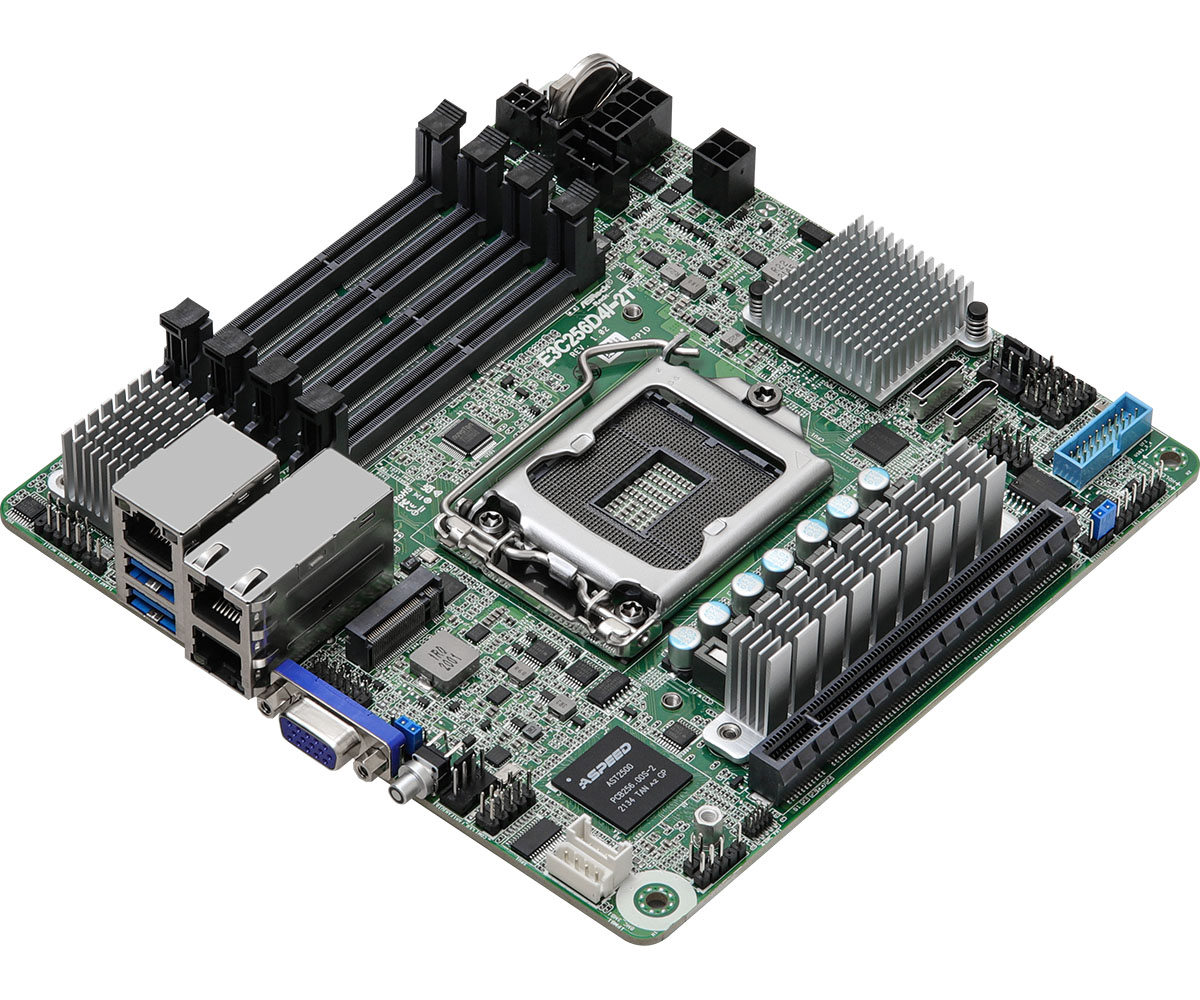 AsRock Rack E3C256D4I-2T Mini ITX Server Motherboard LGA 1200 Intel ...