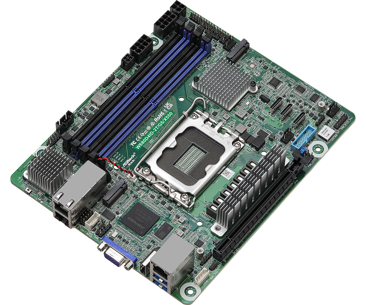 ASRock Rack > Server Motherboard > W680D4ID-2T/G5/X550